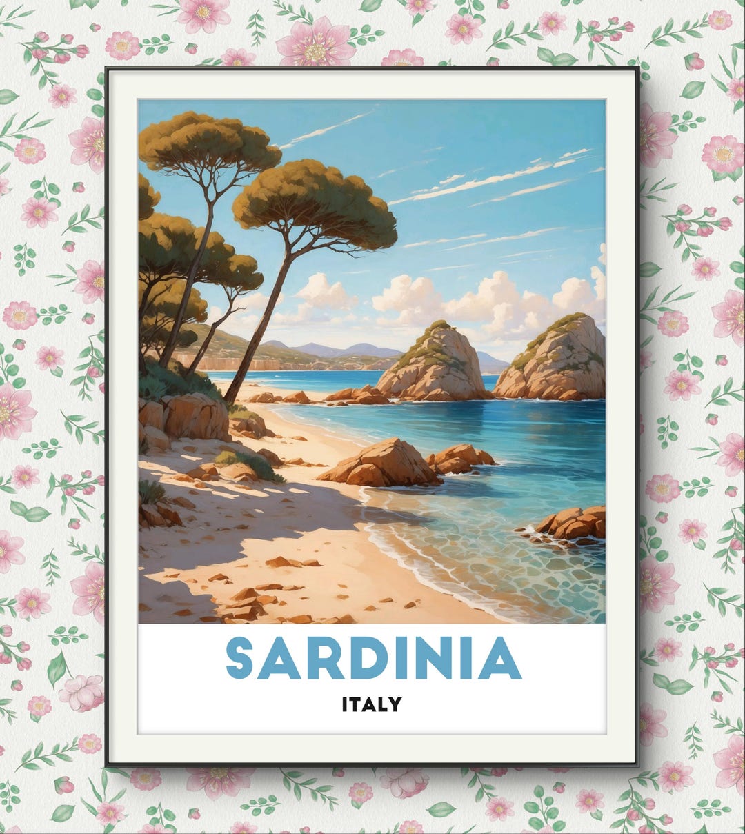 Sardinia Poster - Escape to Sardinia’s Coastal Paradise - Breathtaking ...