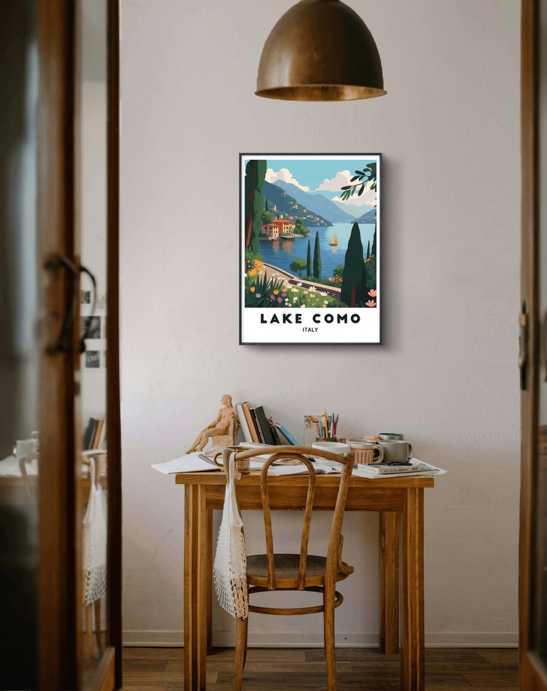 Lake Como Poster Stunning Art Print Showcasing the Picturesque Charm ...