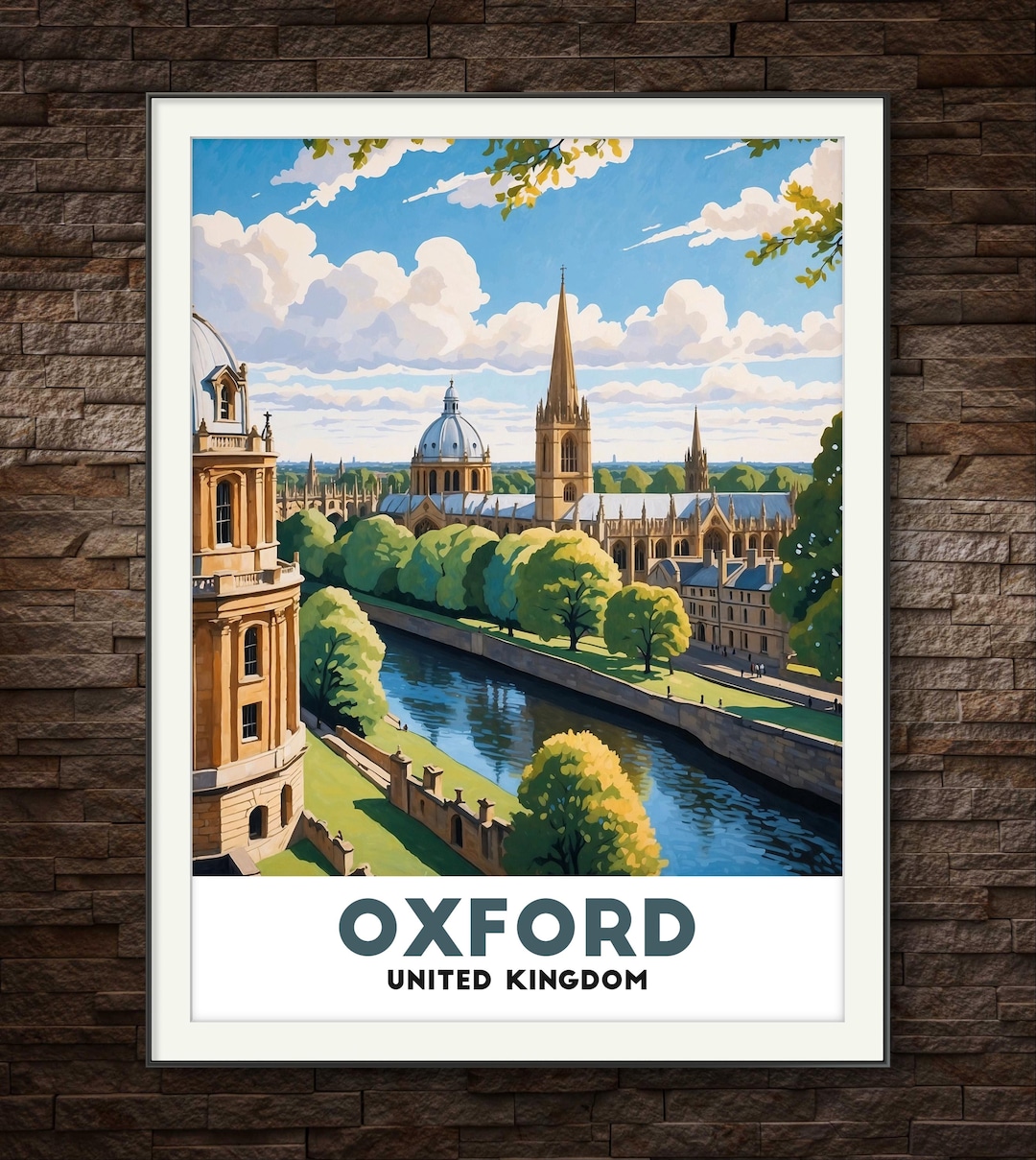Oxford Poster Historic Oxford Skyline - Captivating University Spires ...
