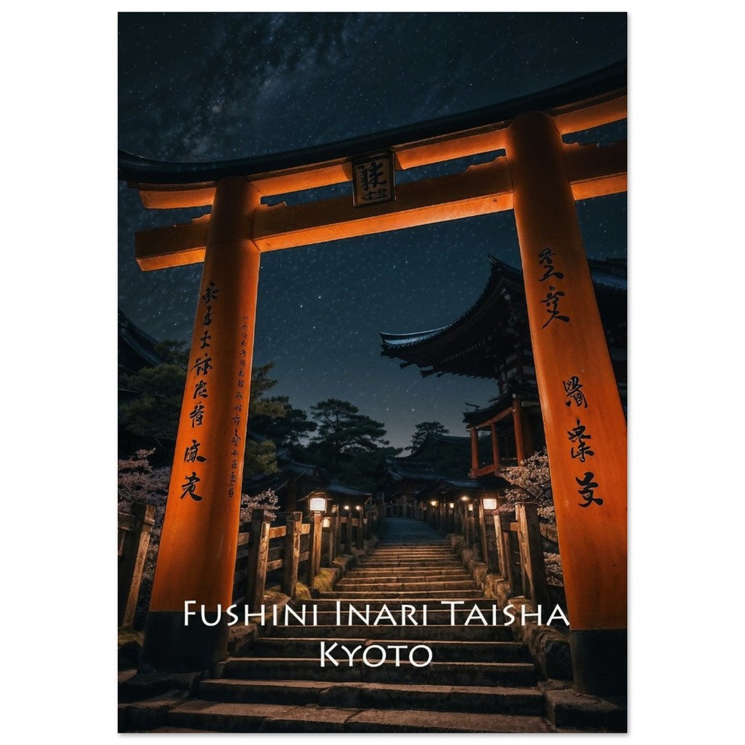 Fushimi Inari Taisha Kyoto Canvas Print, Vibrant Wall Art, Perfect ...