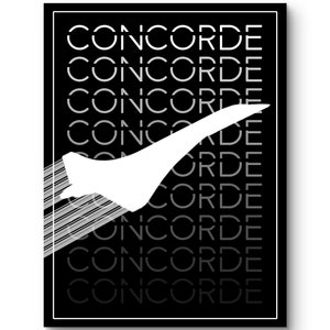 Elegant Concorde Jet Art Print - Premium Aviation Poster for ...