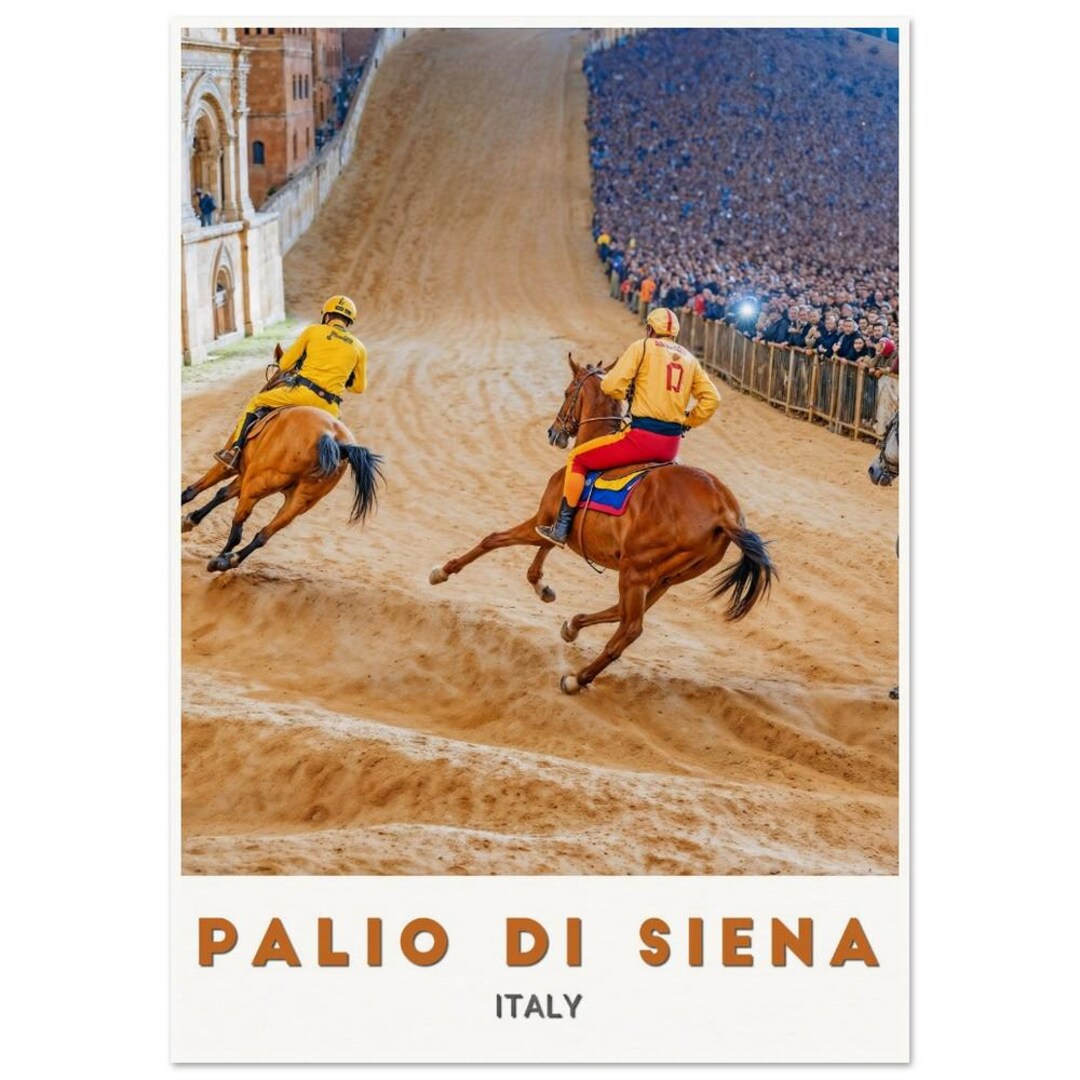 Palio Di Siena Poster - Iconic Horse Race in Tuscany, Capturing the ...