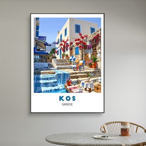 Kos Poster - Enchanting Streets of Kos Greece Art Print - Ideal for ...