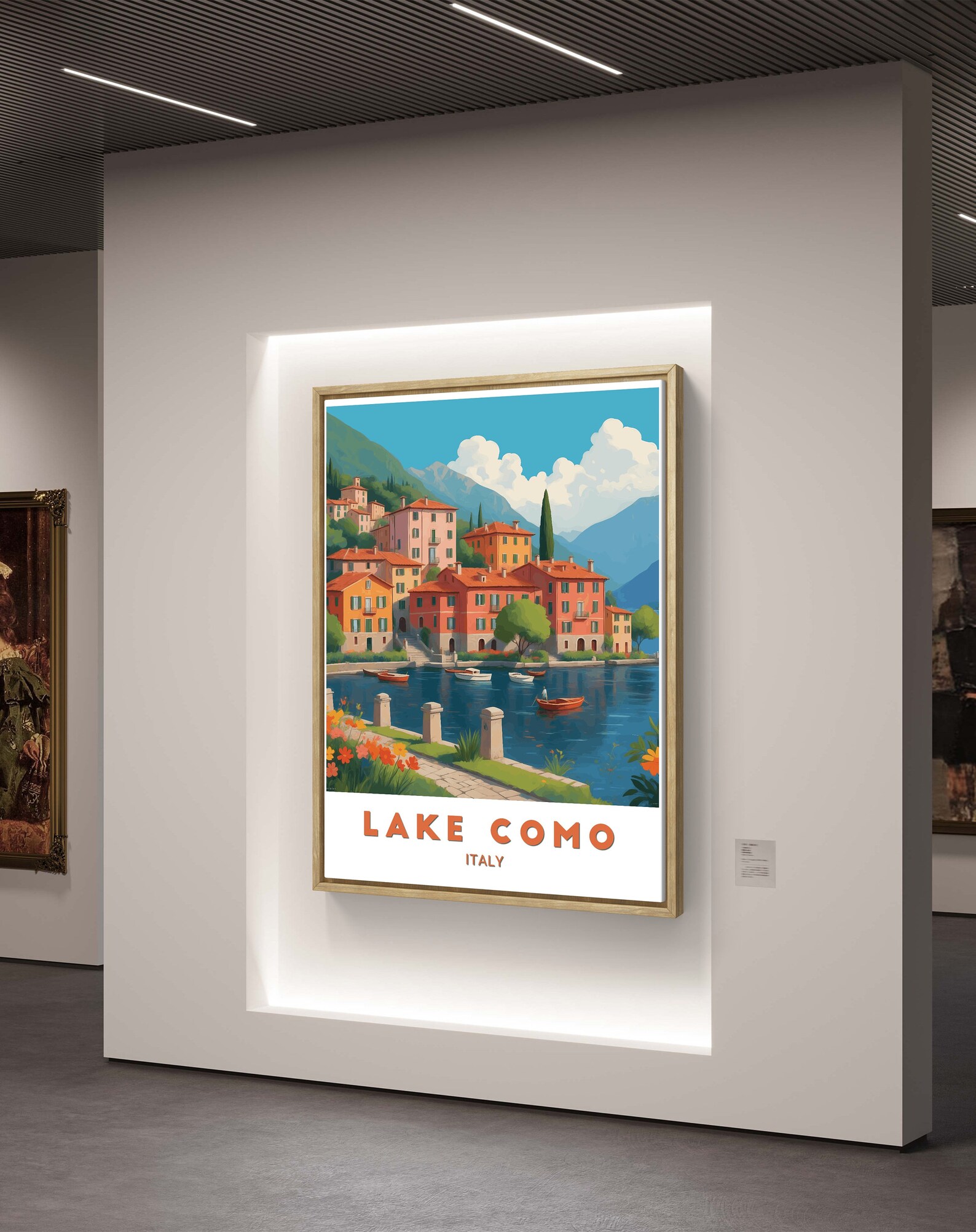Lake Como Poster Stunning Art Print Showcasing the Picturesque Charm ...