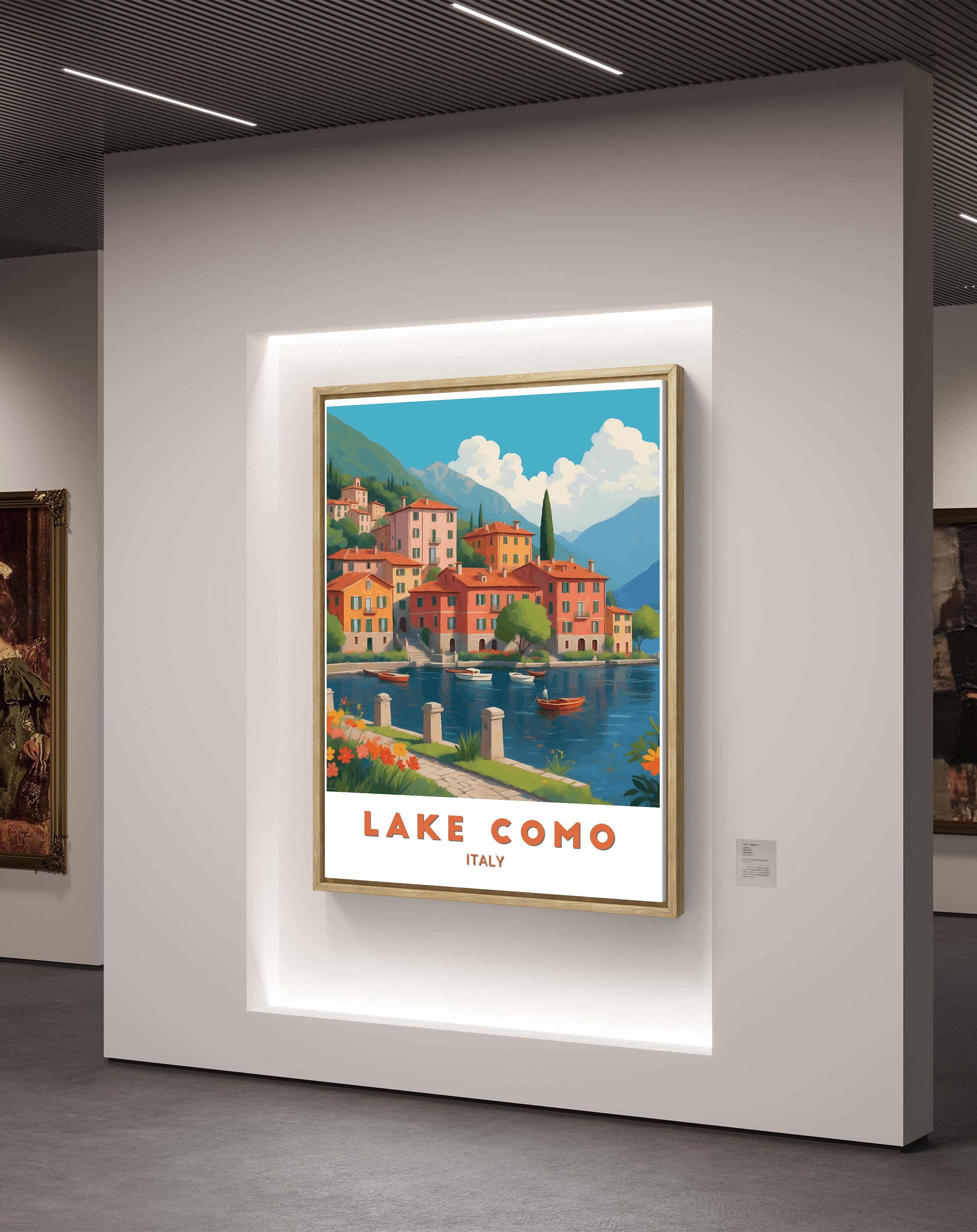 Lake Como Poster Stunning Art Print Showcasing the Picturesque Charm ...