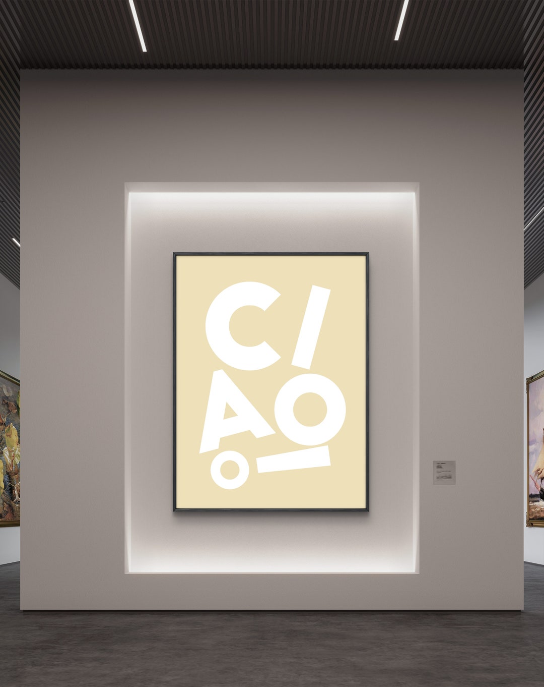 Ciao Poster Gold Poster Beige Poster Ciao Wall Art - Etsy