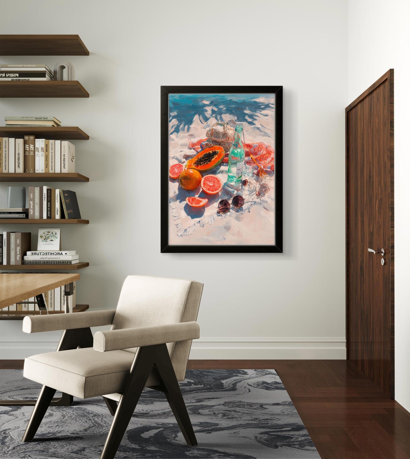 Póster de bodegón de verano: Arte mural de frutas tropicales - Etsy México