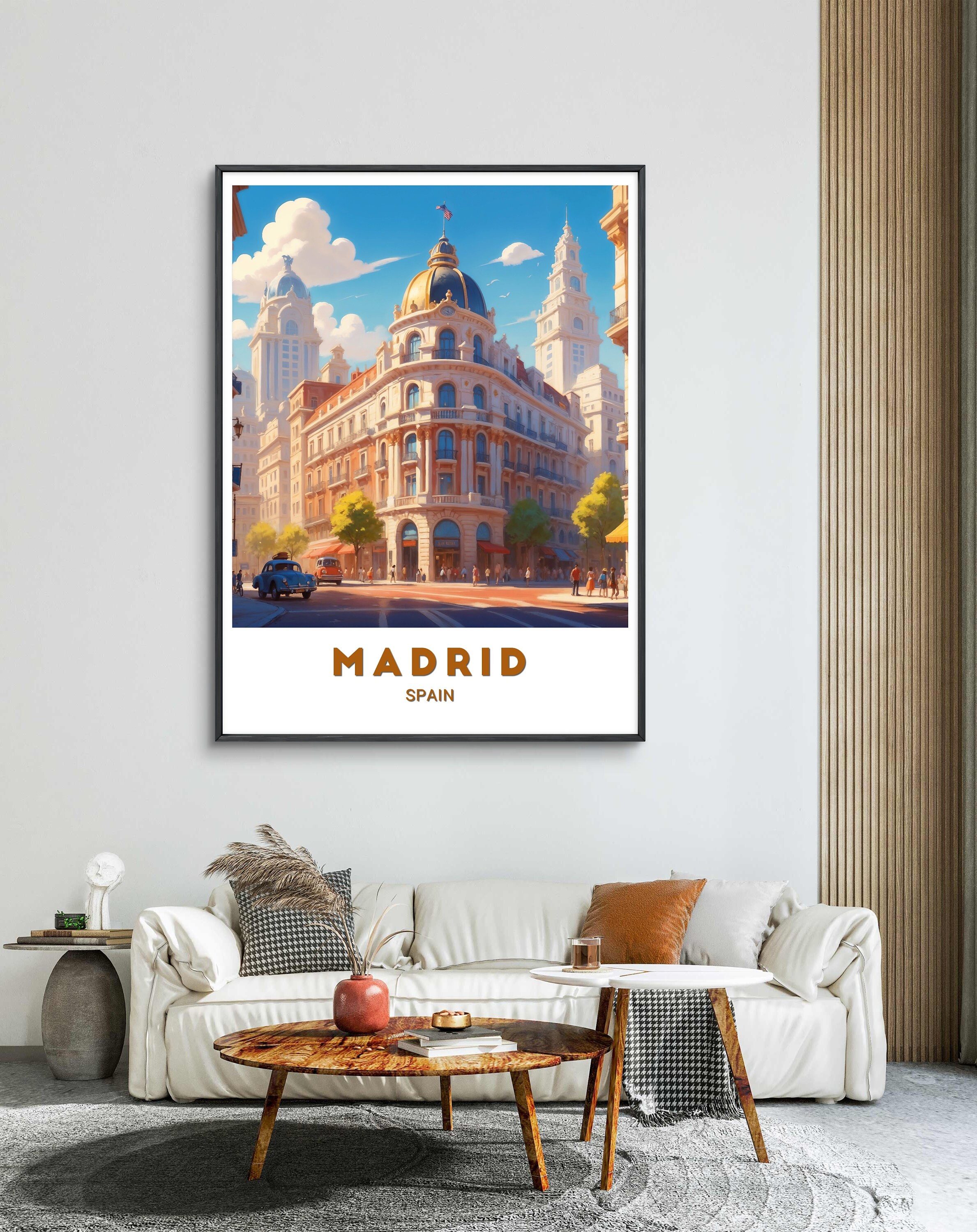 Madrid Poster Stunning Art Print of Madrid's Iconic Architecture and ...