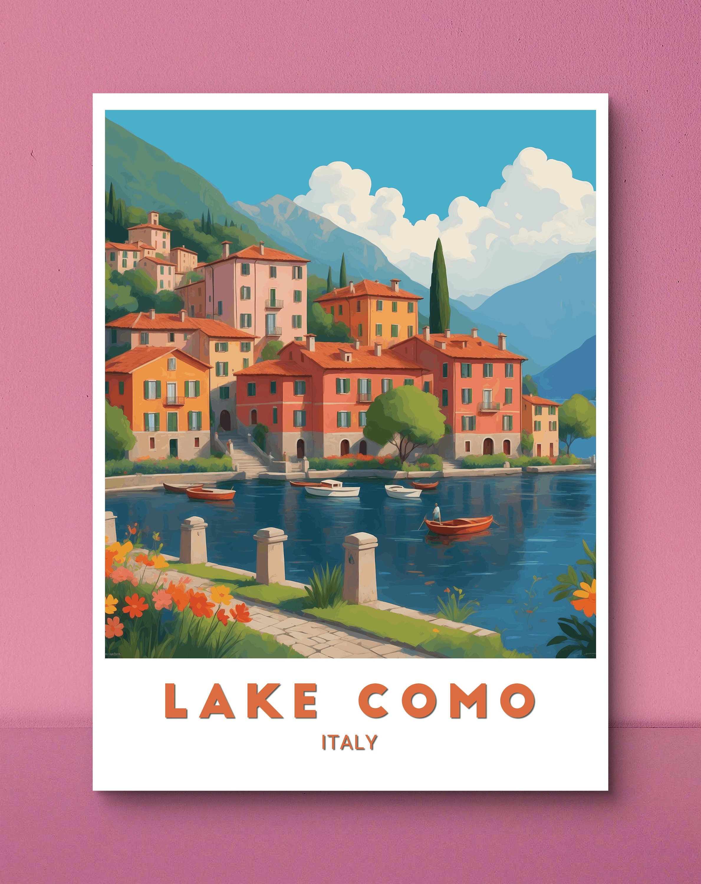 Lake Como Poster Stunning Art Print Showcasing the Picturesque Charm ...