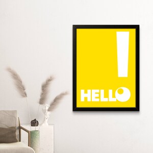 Hello Poster, Yellow Poster yellow 'hello' Greeting Poster Warm Welcome ...