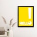 Hello Poster, Yellow Poster yellow 'hello' Greeting Poster Warm Welcome ...