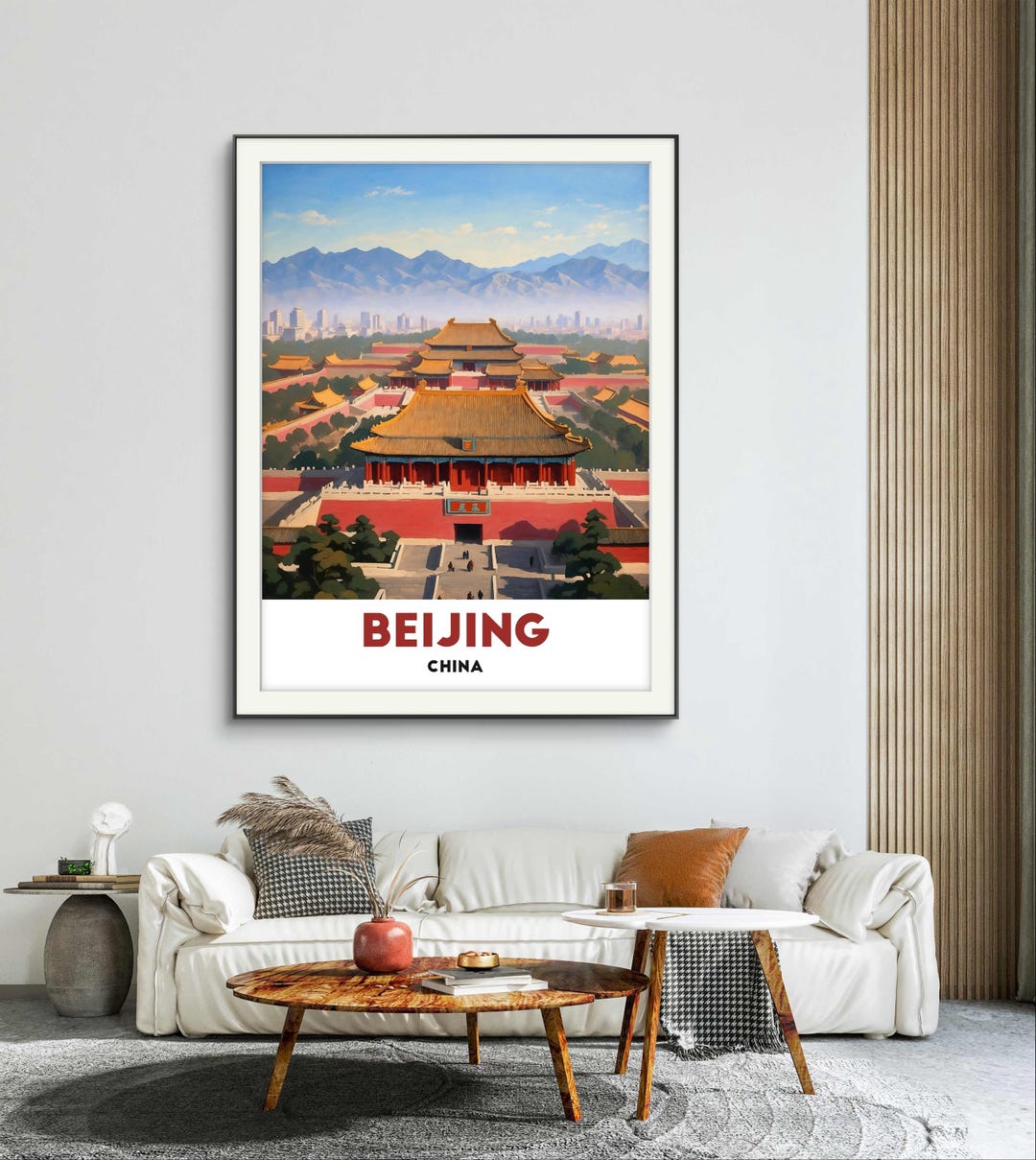 Beijing Poster - A Timeless View of the Forbidden City Wall Art - China ...