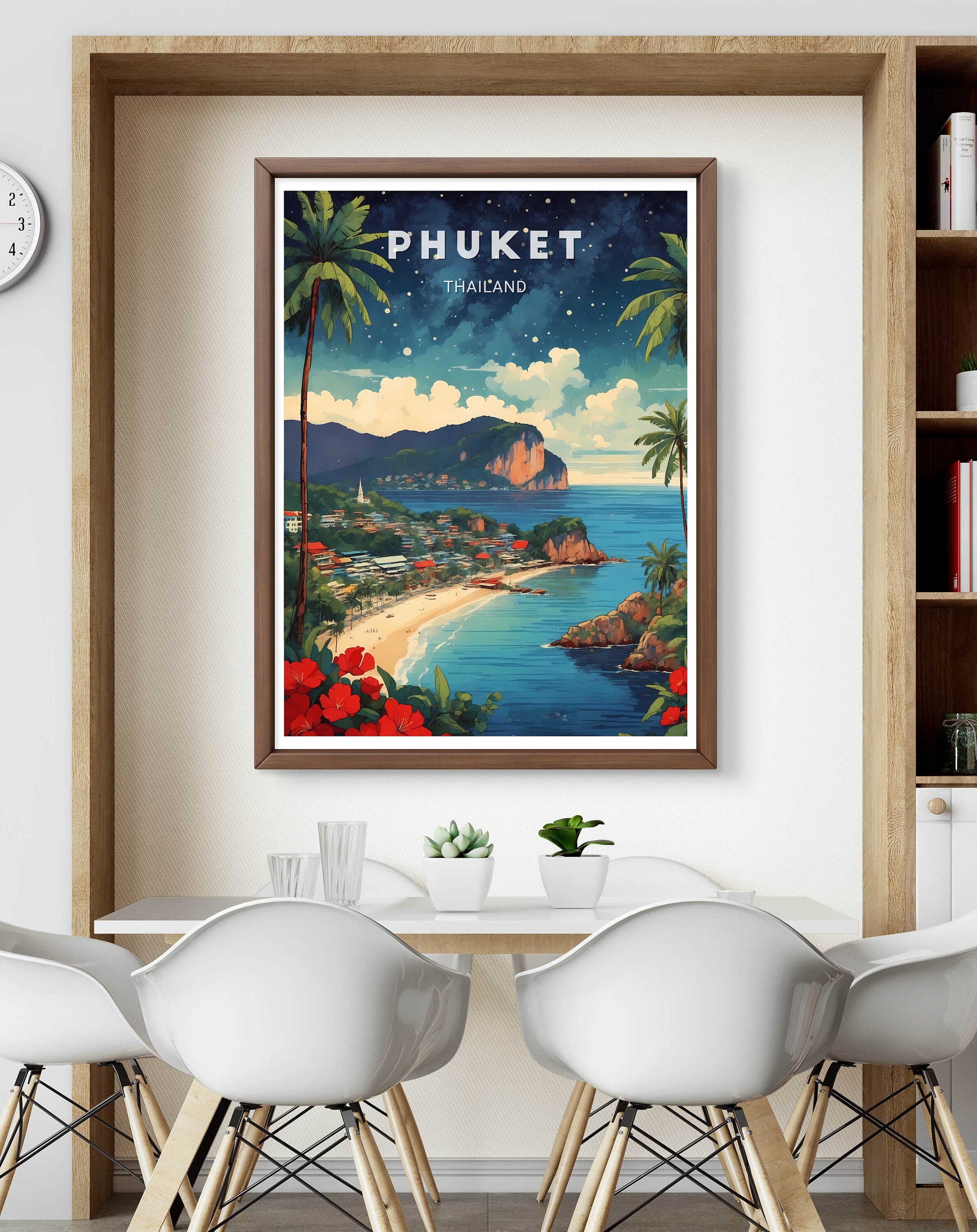 Phuket Poster Stunning Tropical Nightscape Art Print With Vibrant ...