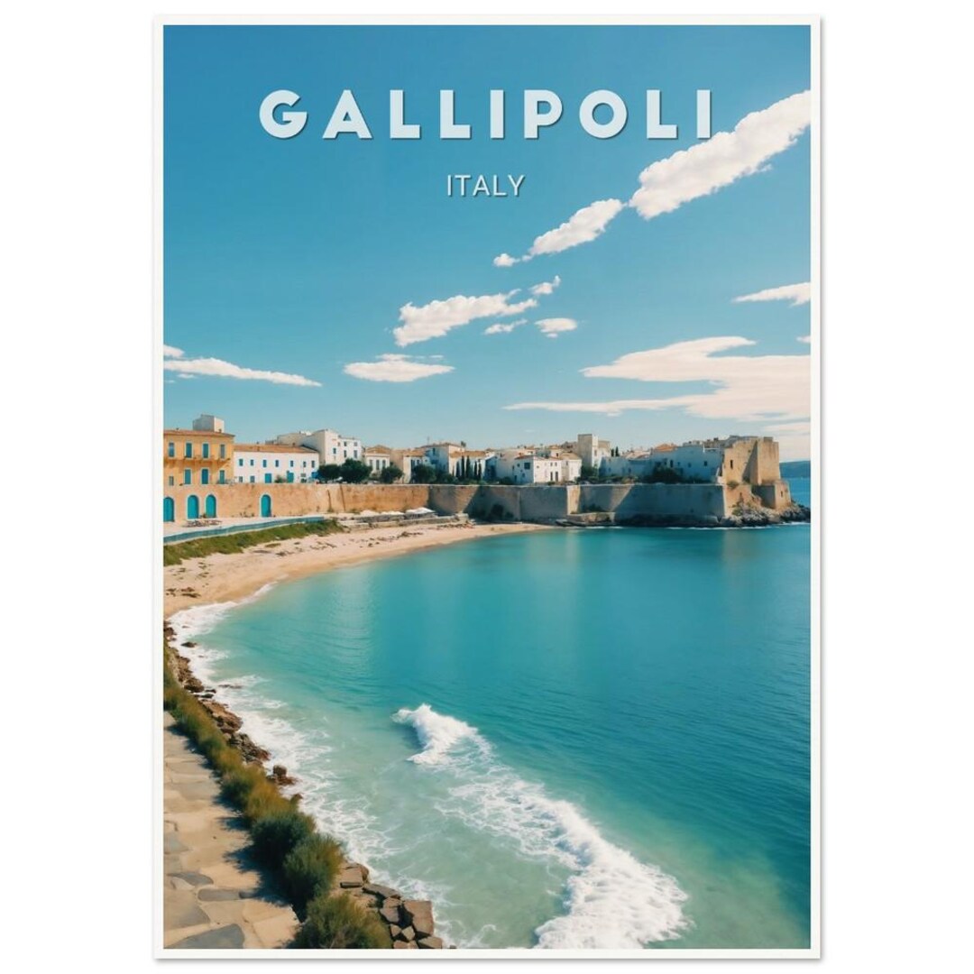 Gallipoli Poster: Stunning Coastal Art Print of Southern Italy's ...