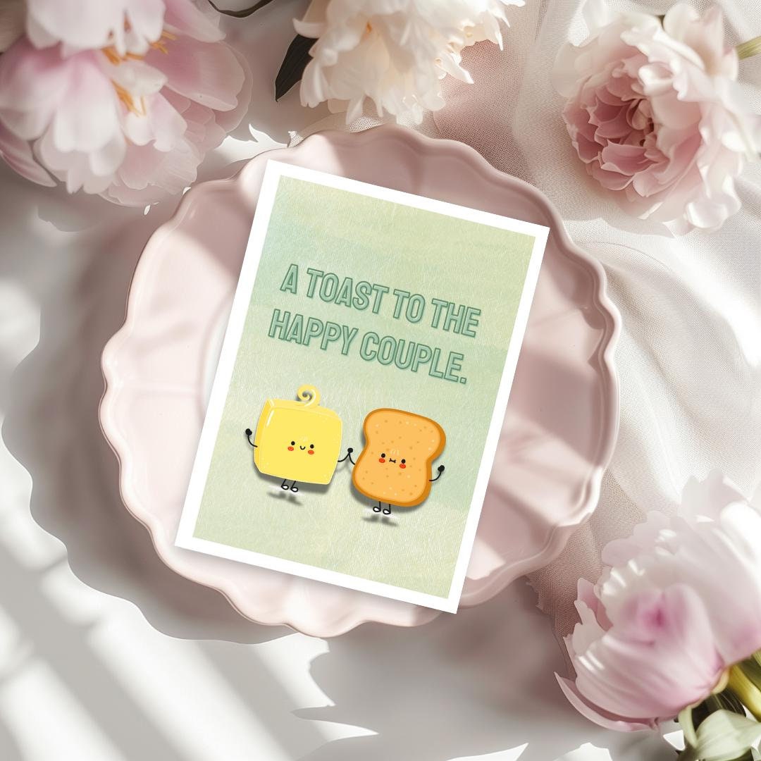 Cute Wedding Congratulations Card | Funny Toast Wedding Card | “A Toast ...