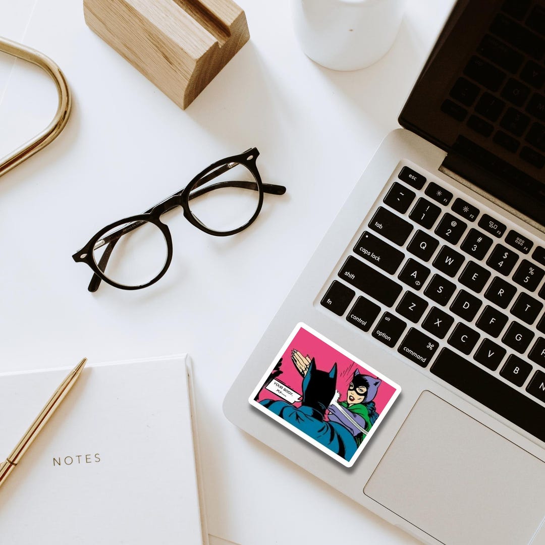 Catwoman Slapping Batman Meme Vinyl Sticker Funny Comic-inspired Decal ...