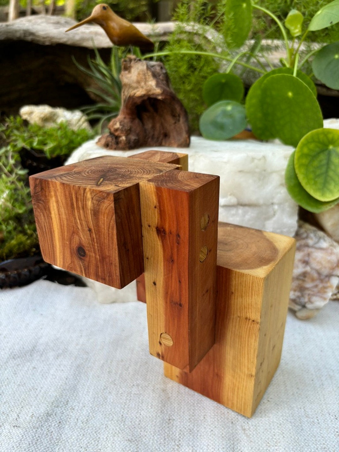 Cedar Stands With Button Detail - Etsy