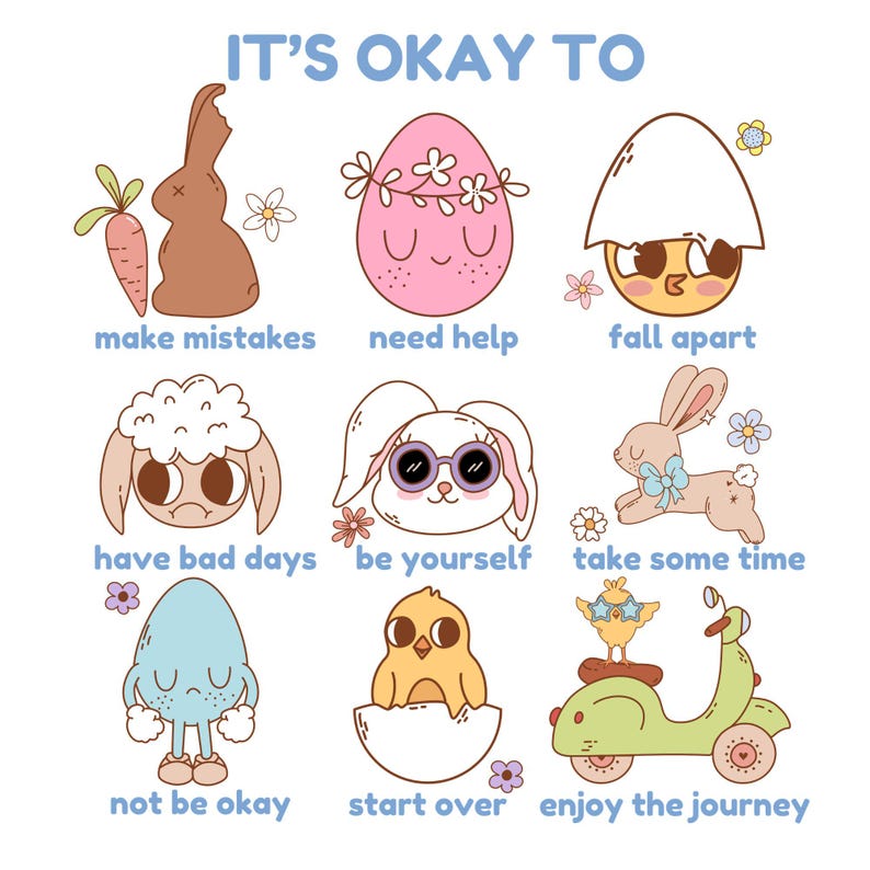 Easter Mental Health PNG | Spring Mental Health Awareness Clipart ...
