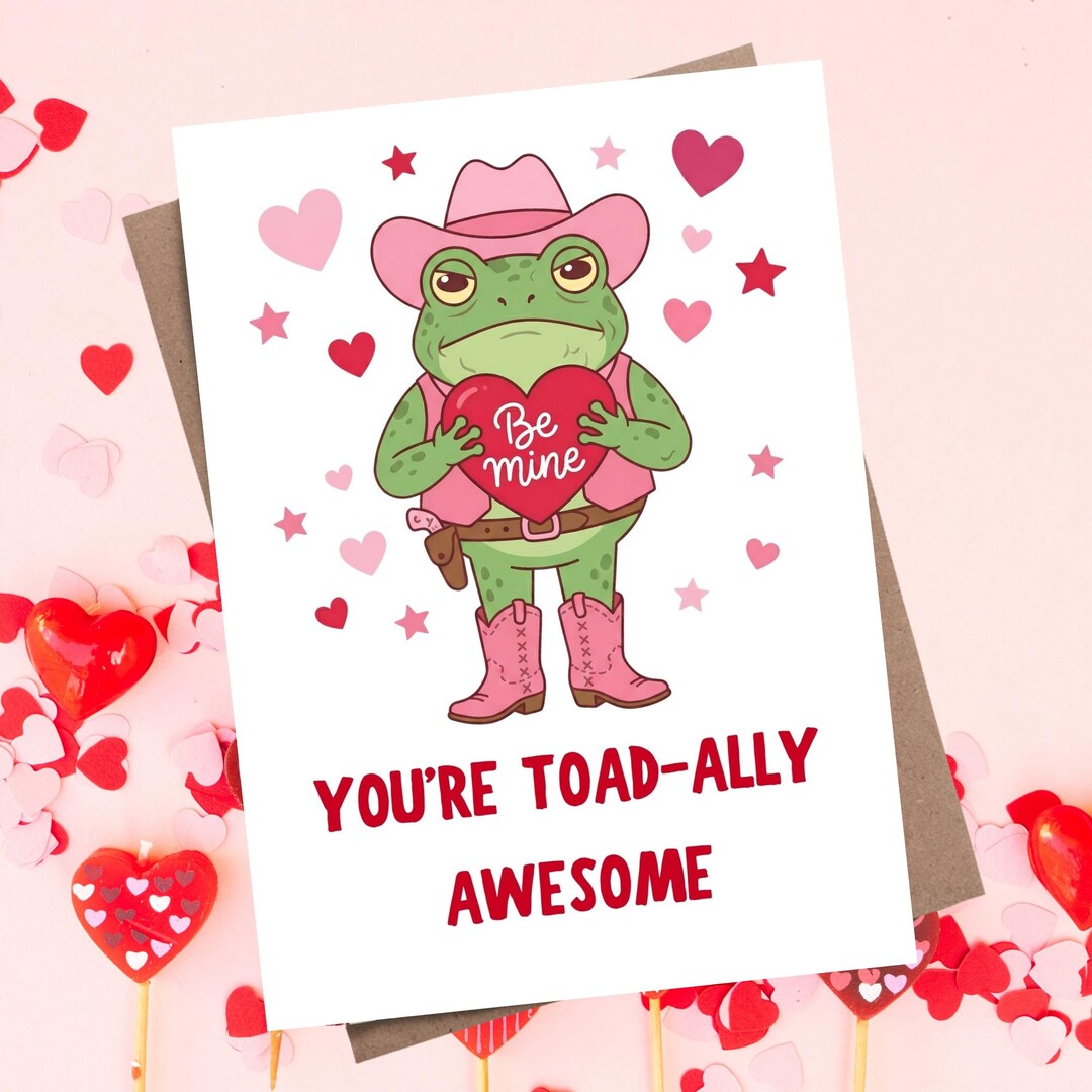 Funny Valentine’s Day Card | Printable Frog Valentine Card | Humorous ...