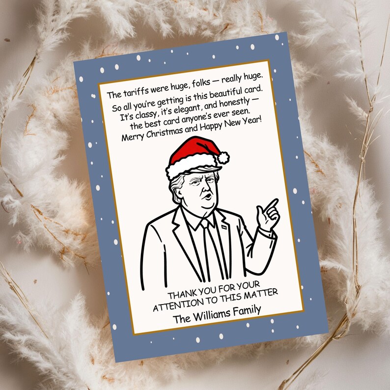 Funny Trump Christmas Card | Christmas Cards 2025 | Editable Family ...