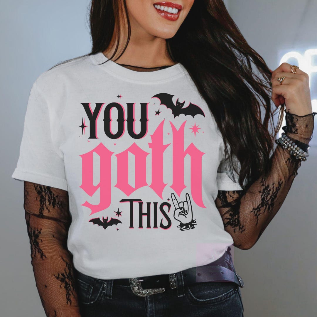 Cute Goth PNG, Pink Goth Design Sublimation, Trendy Halloween PNG ...