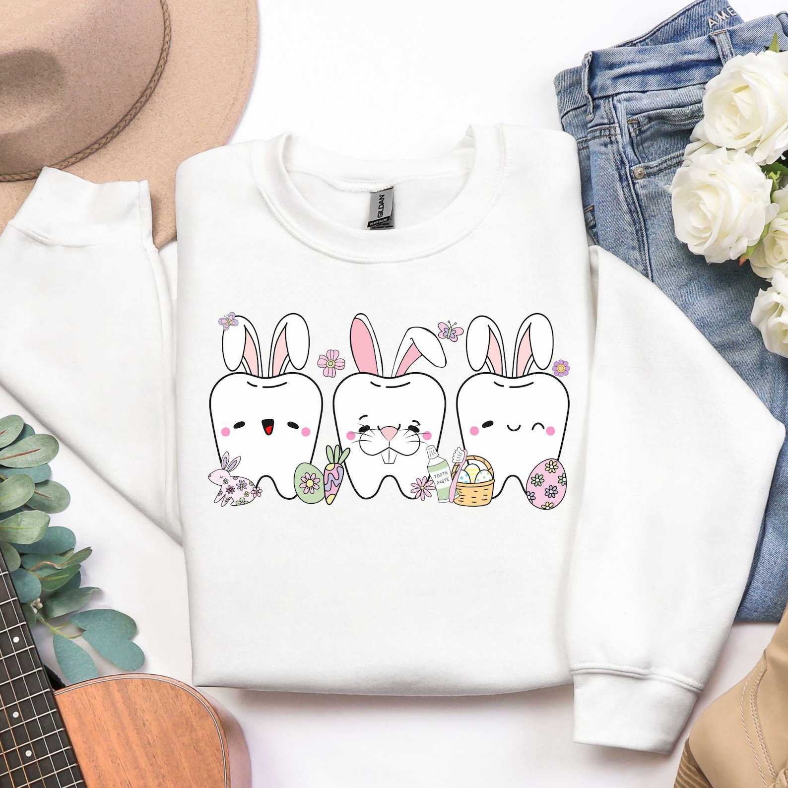 Easter Dentist PNG | Cute Tooth Bunny Design | Pediatric Dental ...