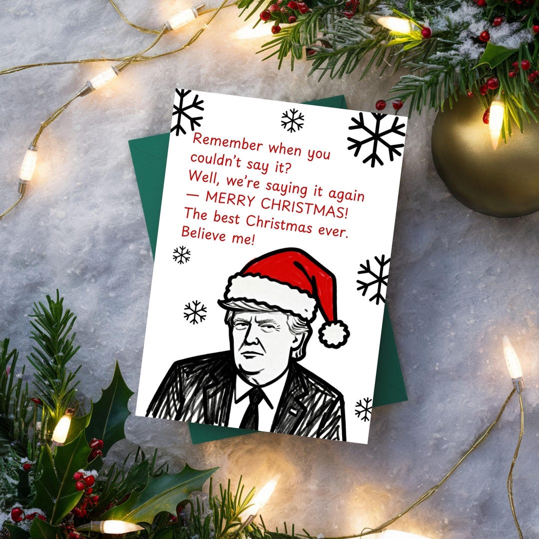 Funny Trump Christmas Card | Christmas Cards 2025 | Editable Holiday ...