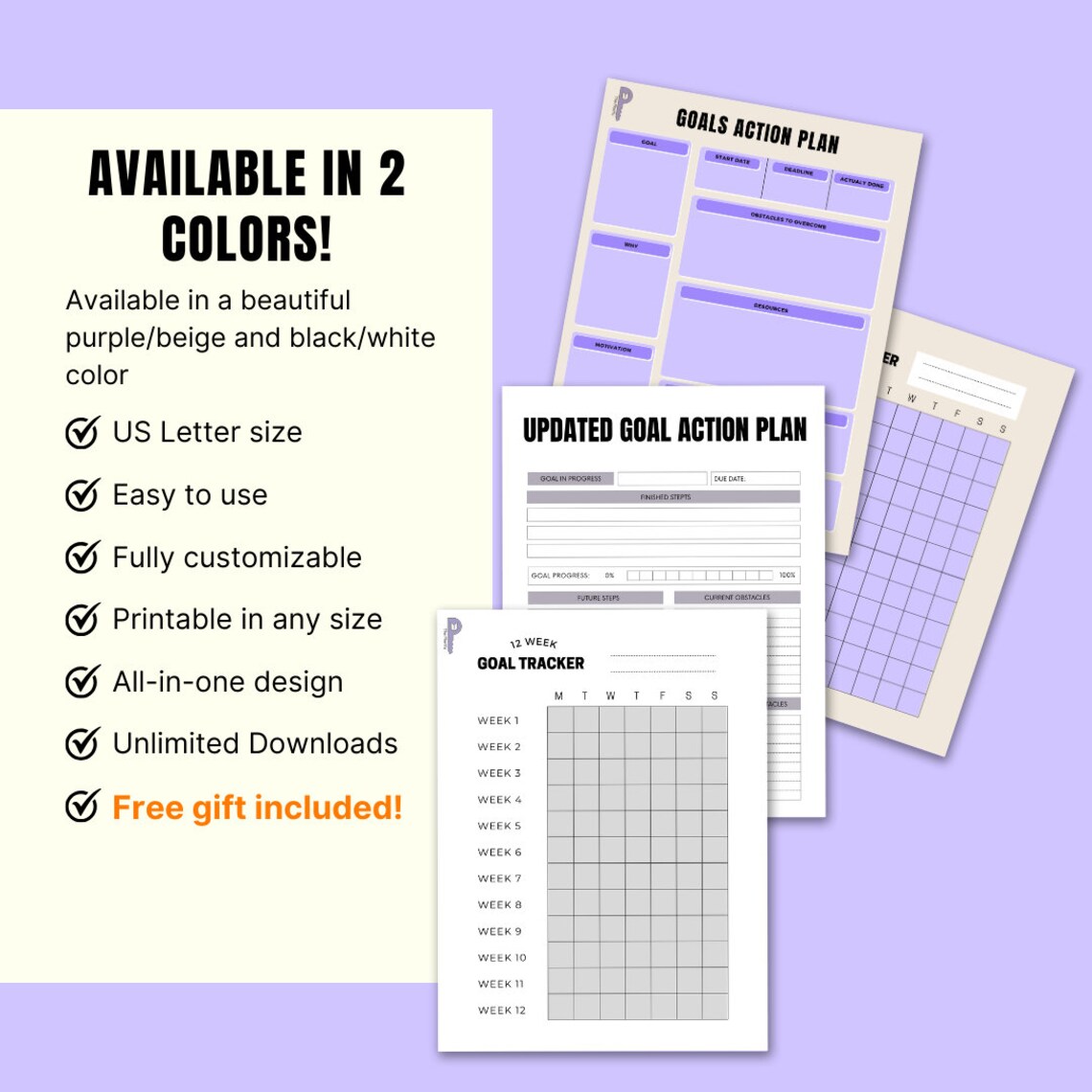Goals Action Plan Template | Motivation Toolkit | Project Action Plan ...