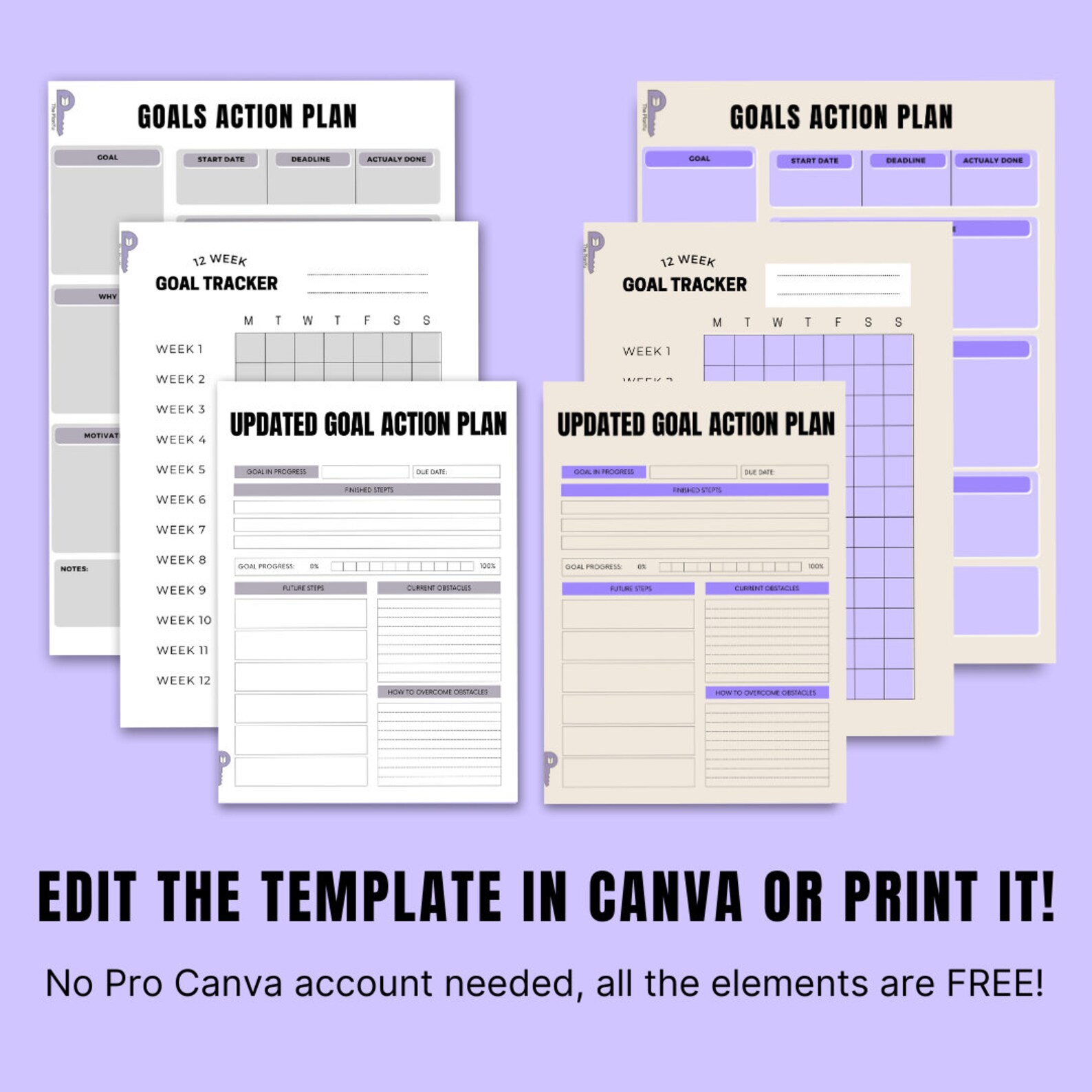 Goals Action Plan Template | Motivation Toolkit | Project Action Plan ...