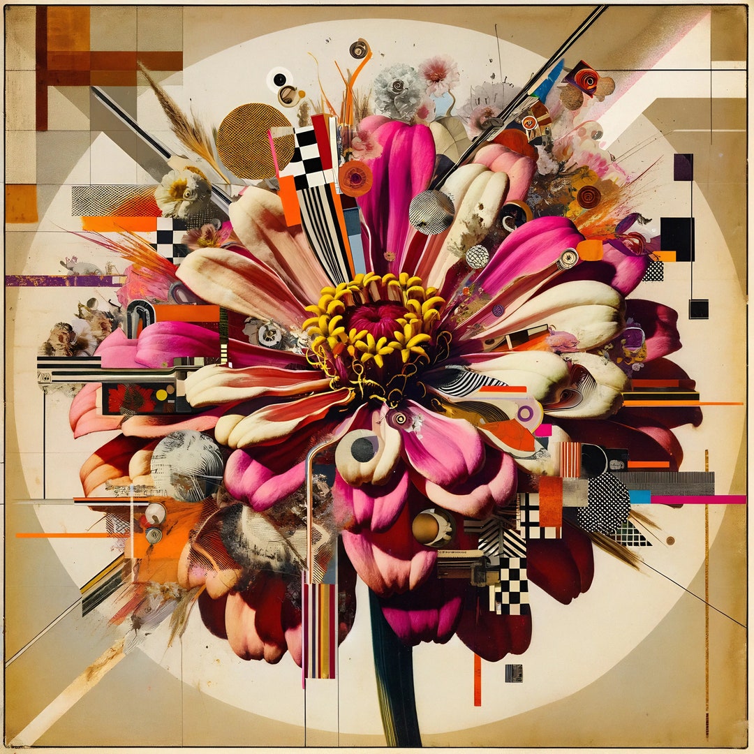 Dada-inspired Zinnia Flower Masterpiece: an Avant-garde Interpretation ...