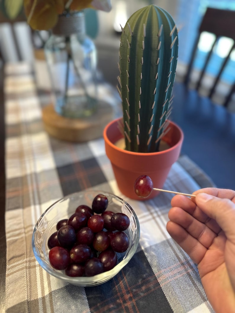 3D Printed Cactus Toothpick Holder – Unique Home Decor & Functional ...