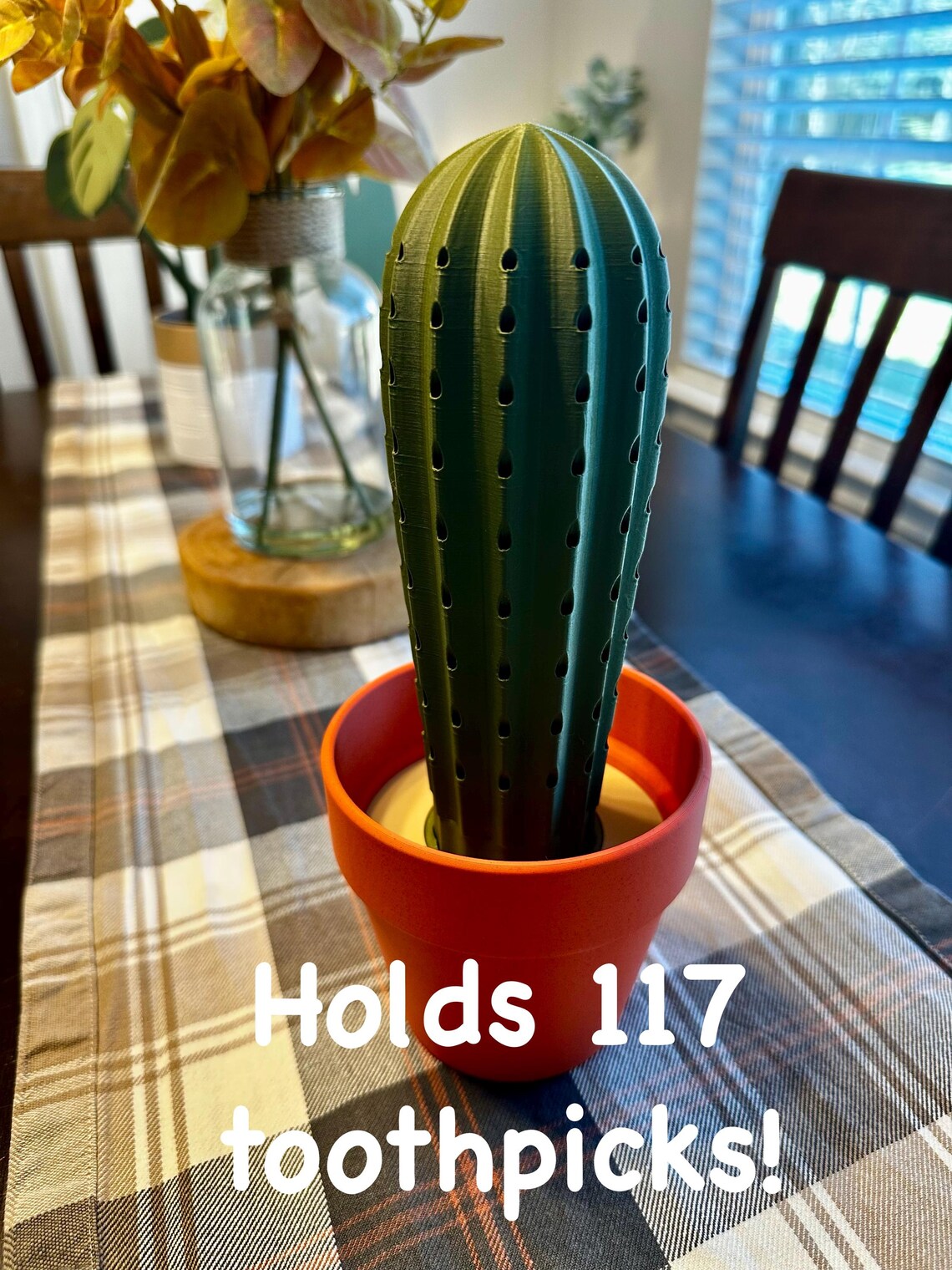 3D Printed Cactus Toothpick Holder – Unique Home Decor & Functional ...
