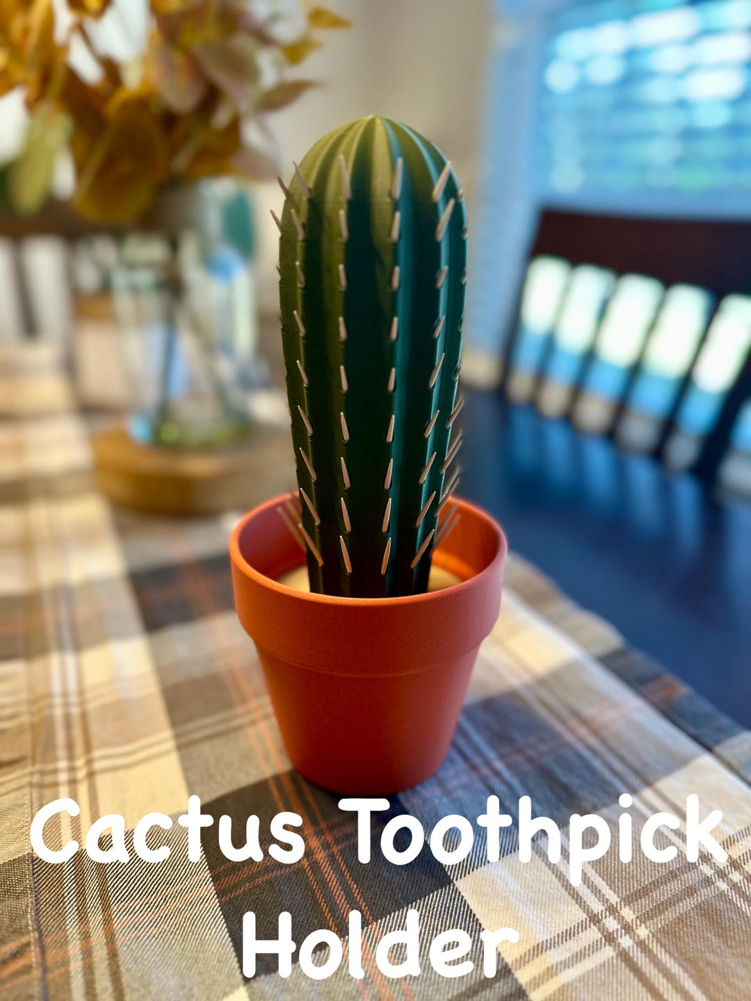 3D Printed Cactus Toothpick Holder – Unique Home Decor & Functional ...