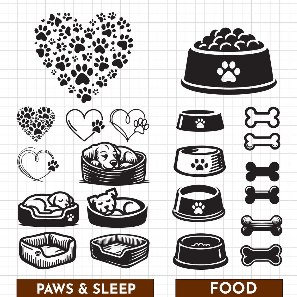 Dog Clipart Svg Bundle, Dog Mom SVG, Cricut Dog Cut Files Silhouette ...