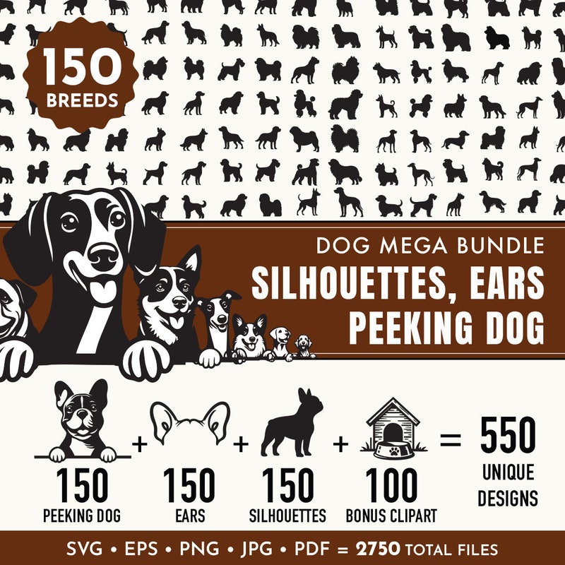 Dog Breeds Simple Clipart - Etsy