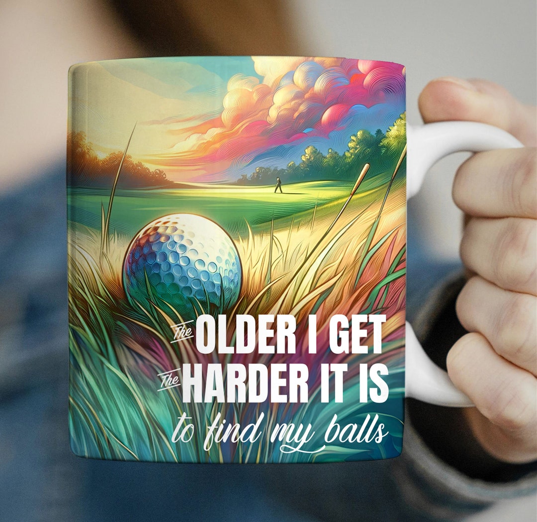 Funny Golf Quote Golf Ball Mug Wrap 11oz & 15oz Mug Template, Golfer ...
