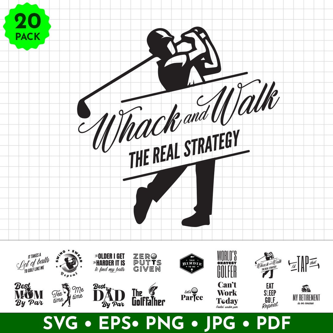 20 Golf SVG Bundle, Golfing SVG Bundle, Golfer SVG, Golf Ball Svg, Golf ...