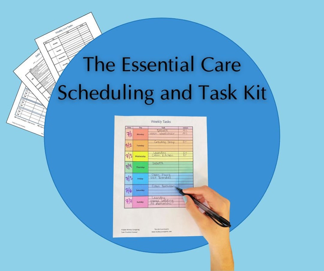 Schedule and Task Checklist for the Care Team - Customizable and ...