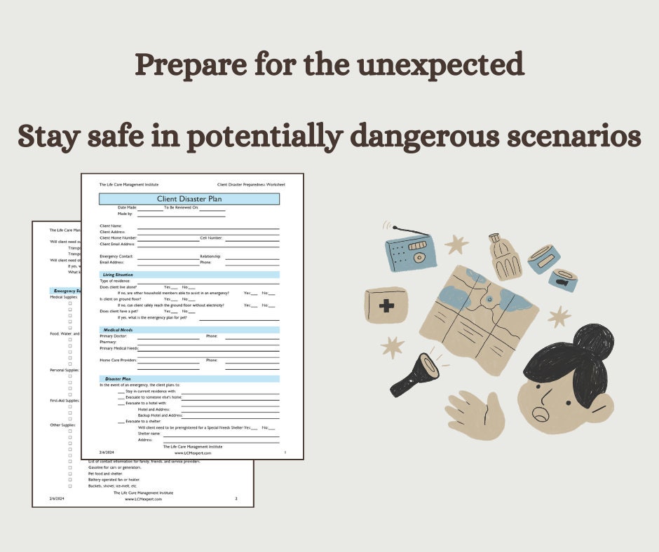 Prepare for Disaster Printable Worksheet Digital PDF Emergency Plan and ...