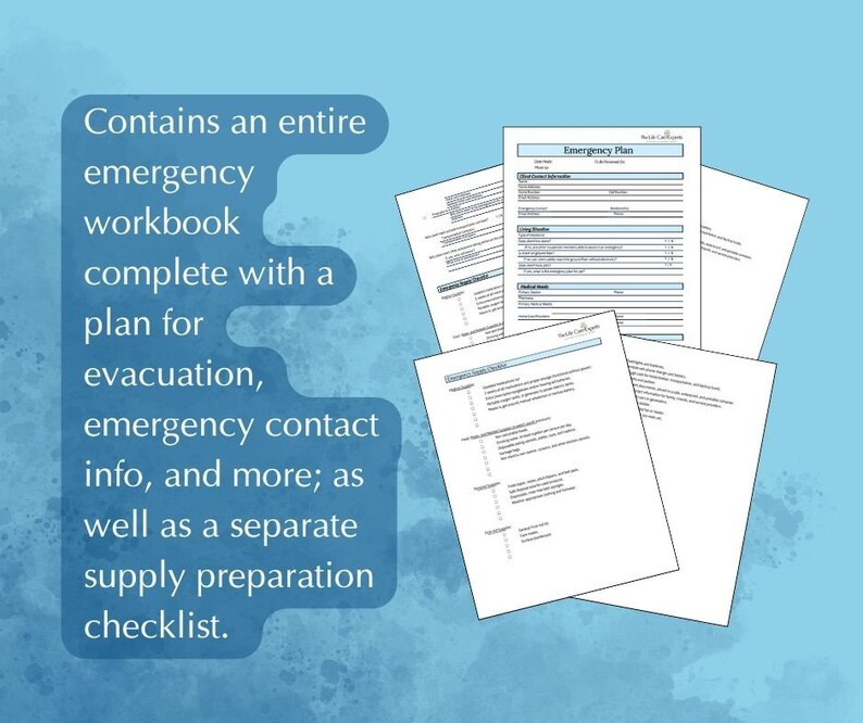 Prepare for Disaster Printable Worksheet - Digital PDF - Emergency Plan ...
