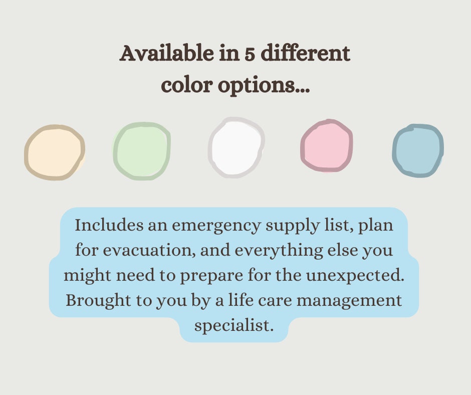 Prepare for Disaster Printable Worksheet Digital PDF Emergency Plan and ...