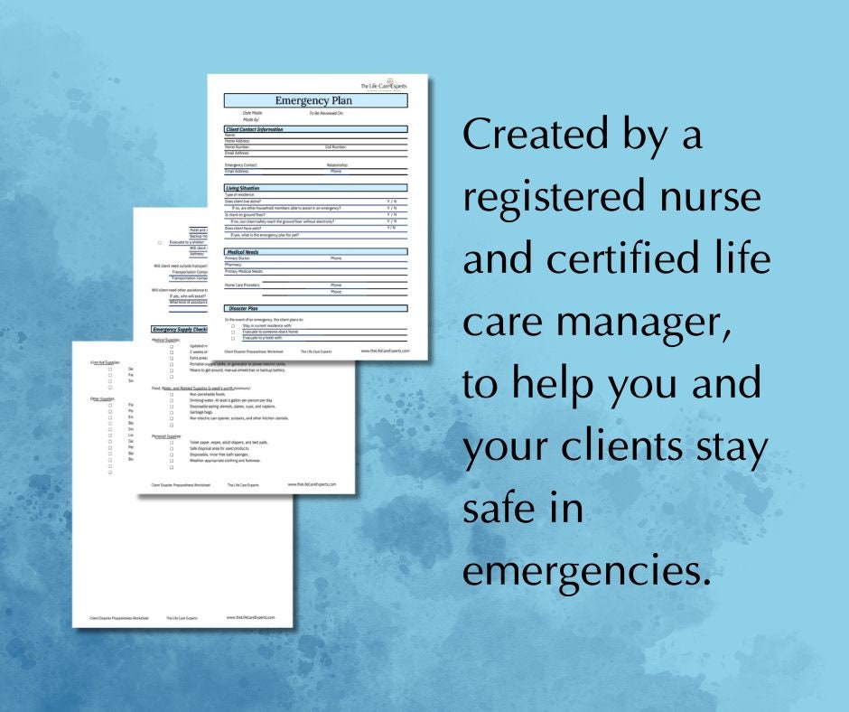 Prepare for Disaster Printable Worksheet - Digital PDF - Emergency Plan ...