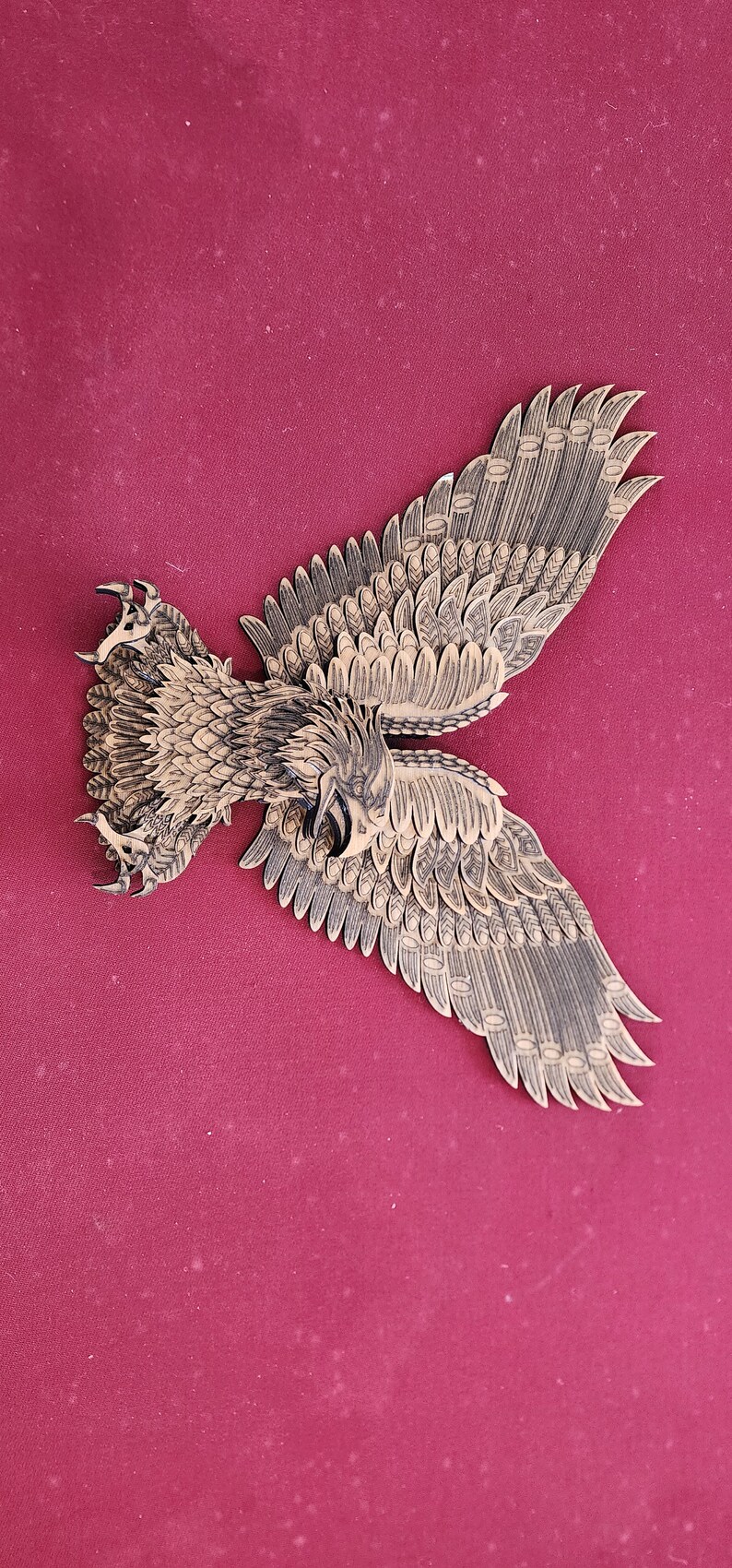 Large 420mm Eagle Wooden Art Laser-cut, Detailed Craftsmanship Majestic ...