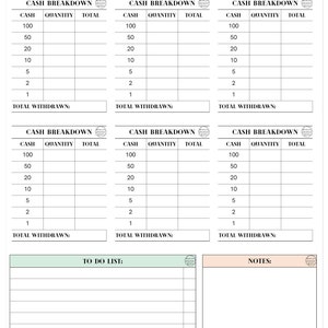 Teller/cash Breakdown - Etsy