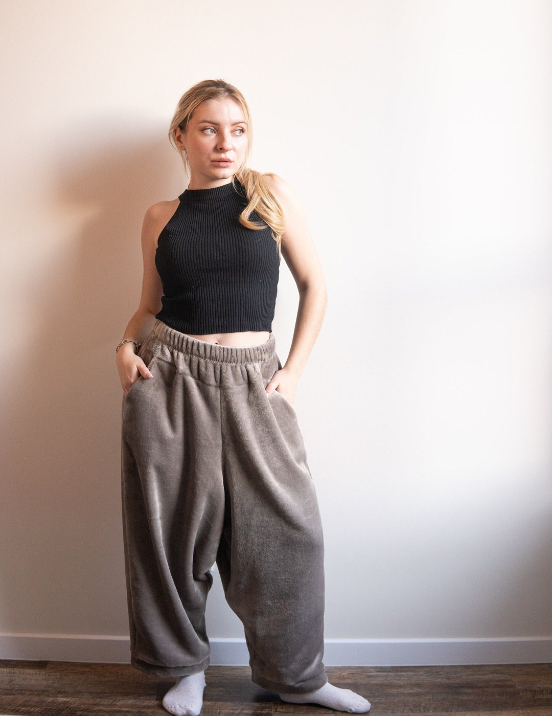 Grey Harem Pants, Alladin Pants, Genie Pants, Elephant Pants, Parachute ...