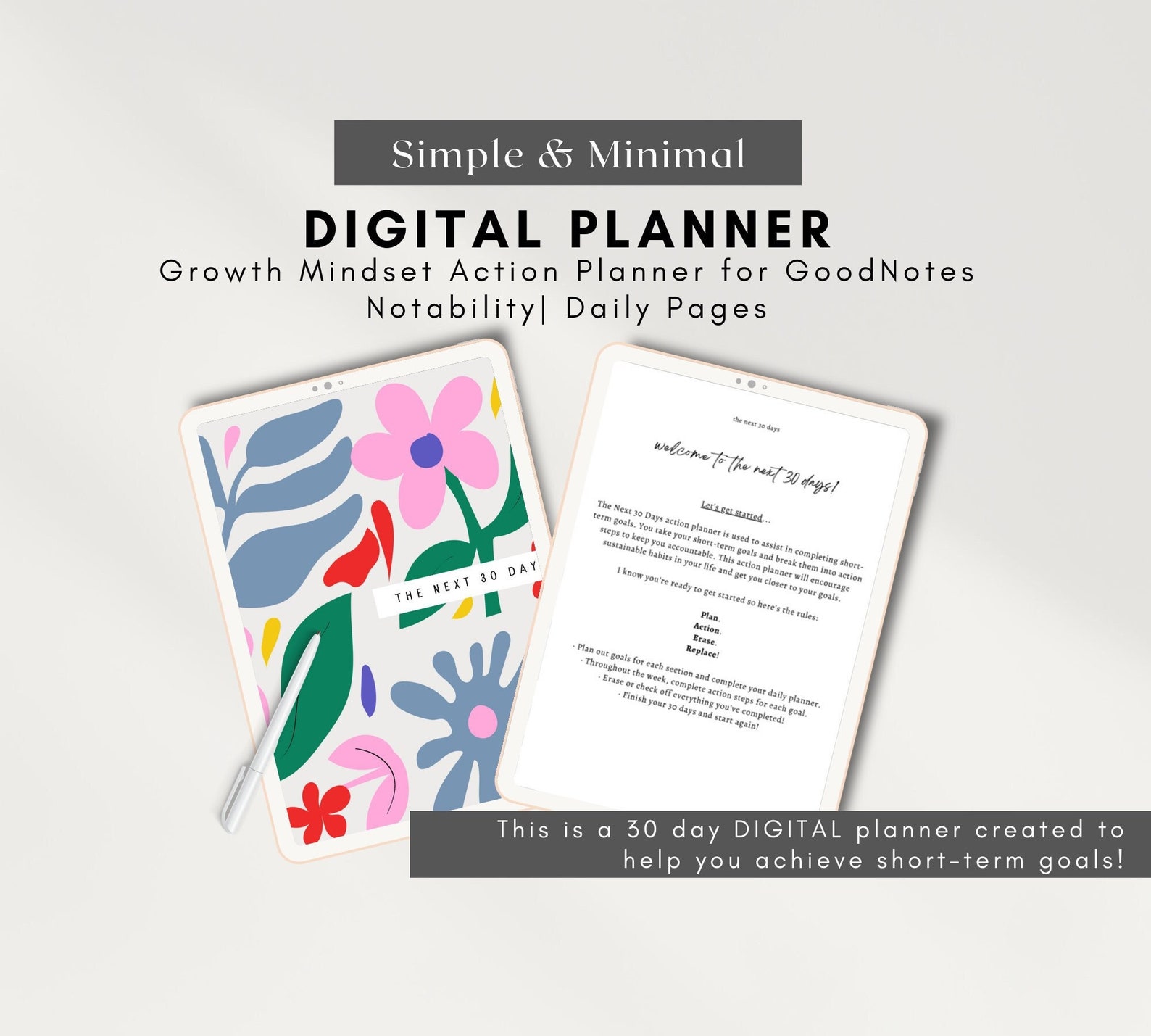 Goal Planner | Digital Planner | Goal Tracker | Goodnotes Planner ...