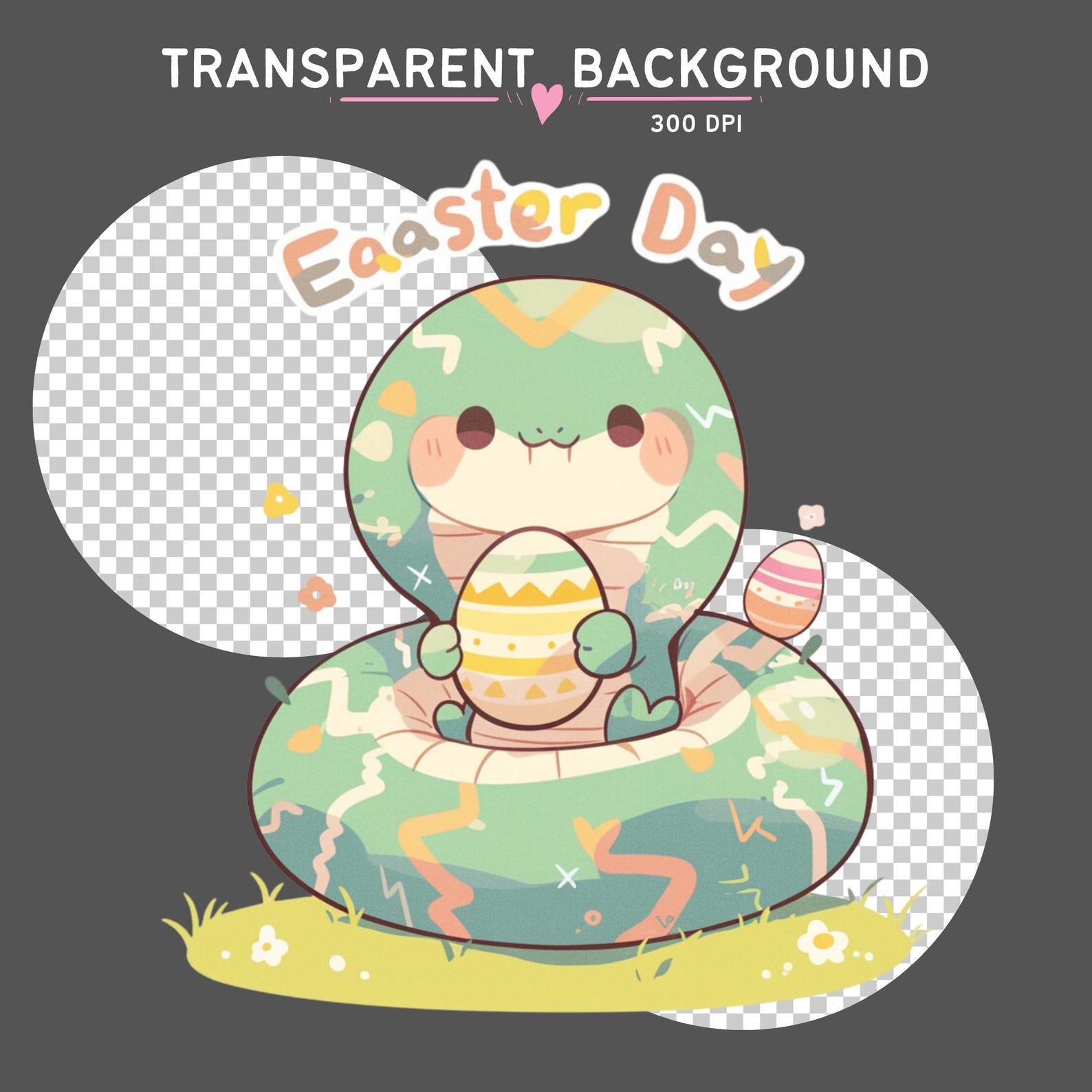 Easter Cute Snake Watercolor Clipart Bundle, 23 PNG JPG Files, Adorable ...