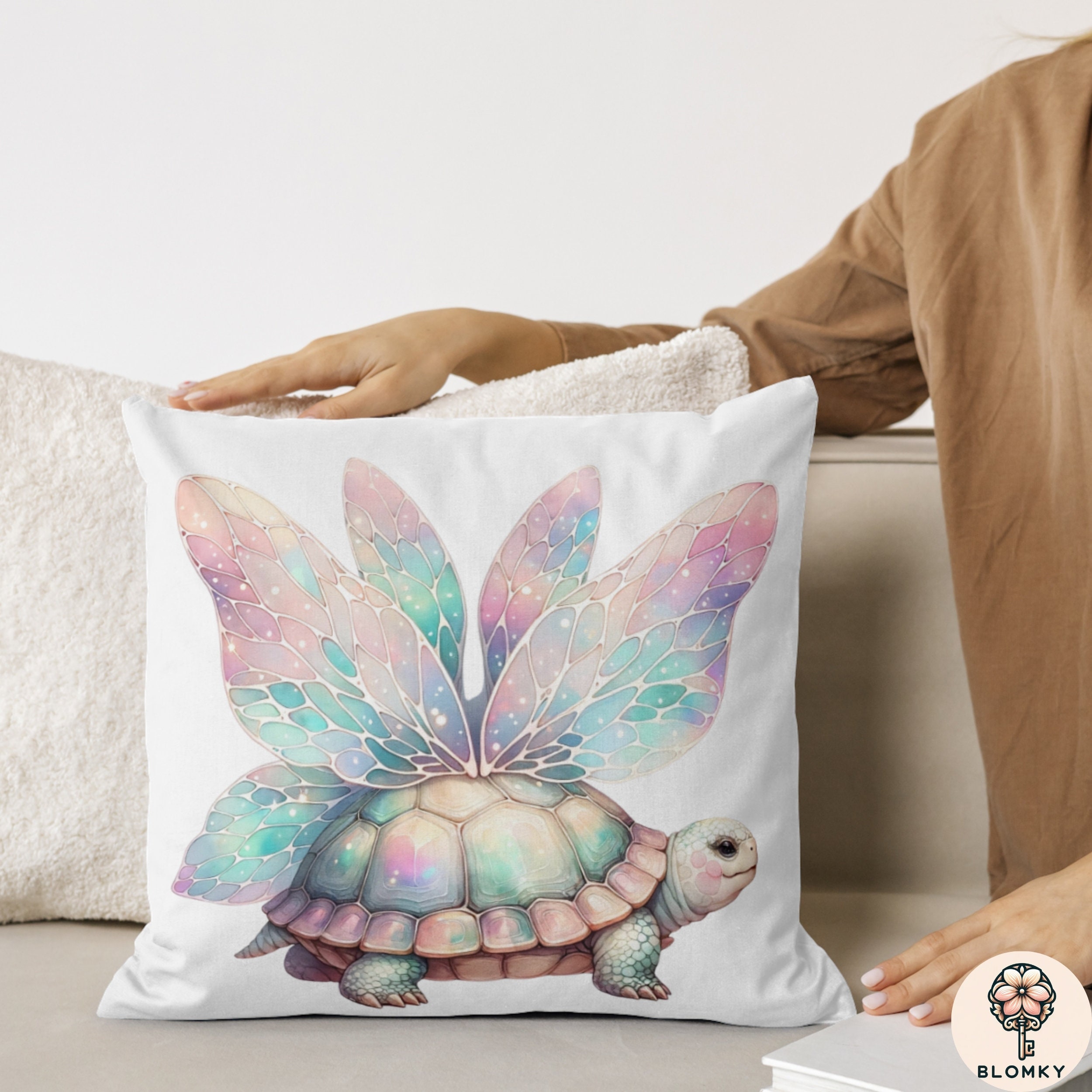 Enchanted Turtle Fairy Clipart Digital Download, Pastel Winged Turtles ...