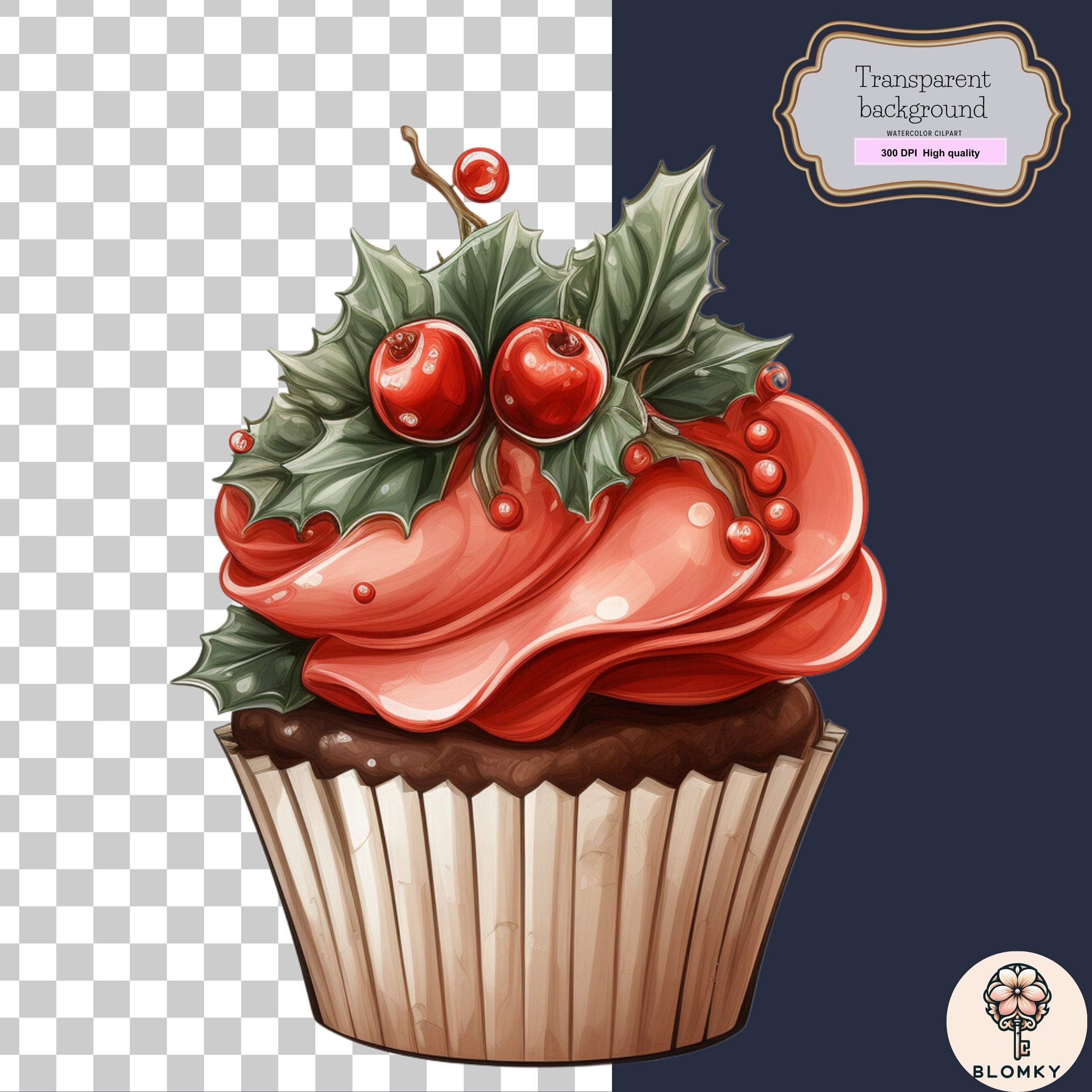 Birthday Charming Cupcake Clipart Set ,digital Download ,20 High ...