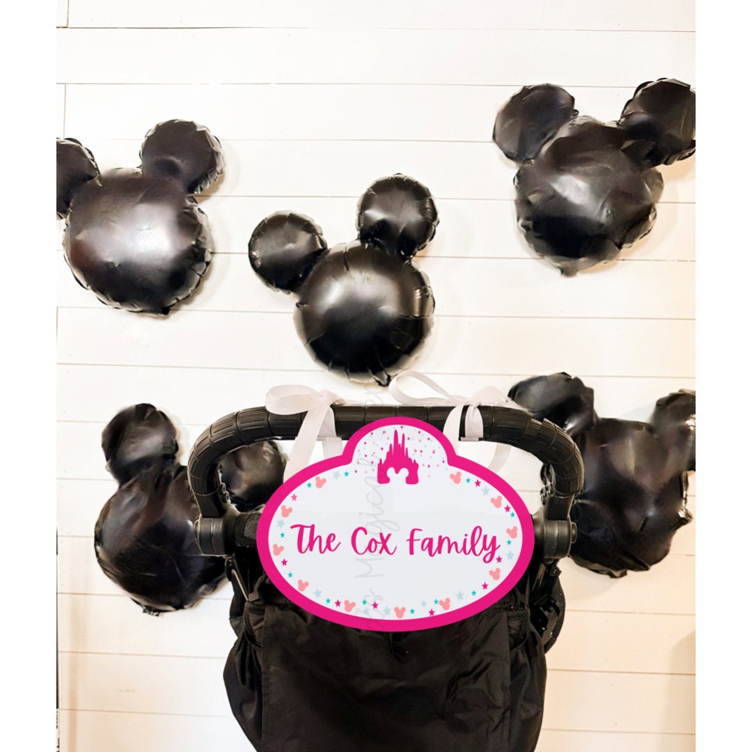 Mouse Castle Name Tag Printable Stroller Tag - Perfect for Your Magical ...